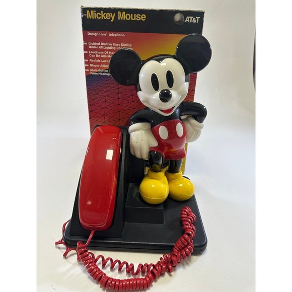 Disney | Other | Mickey Mouse Phone Vintage 99 Mickey Mouse Corded Land ...